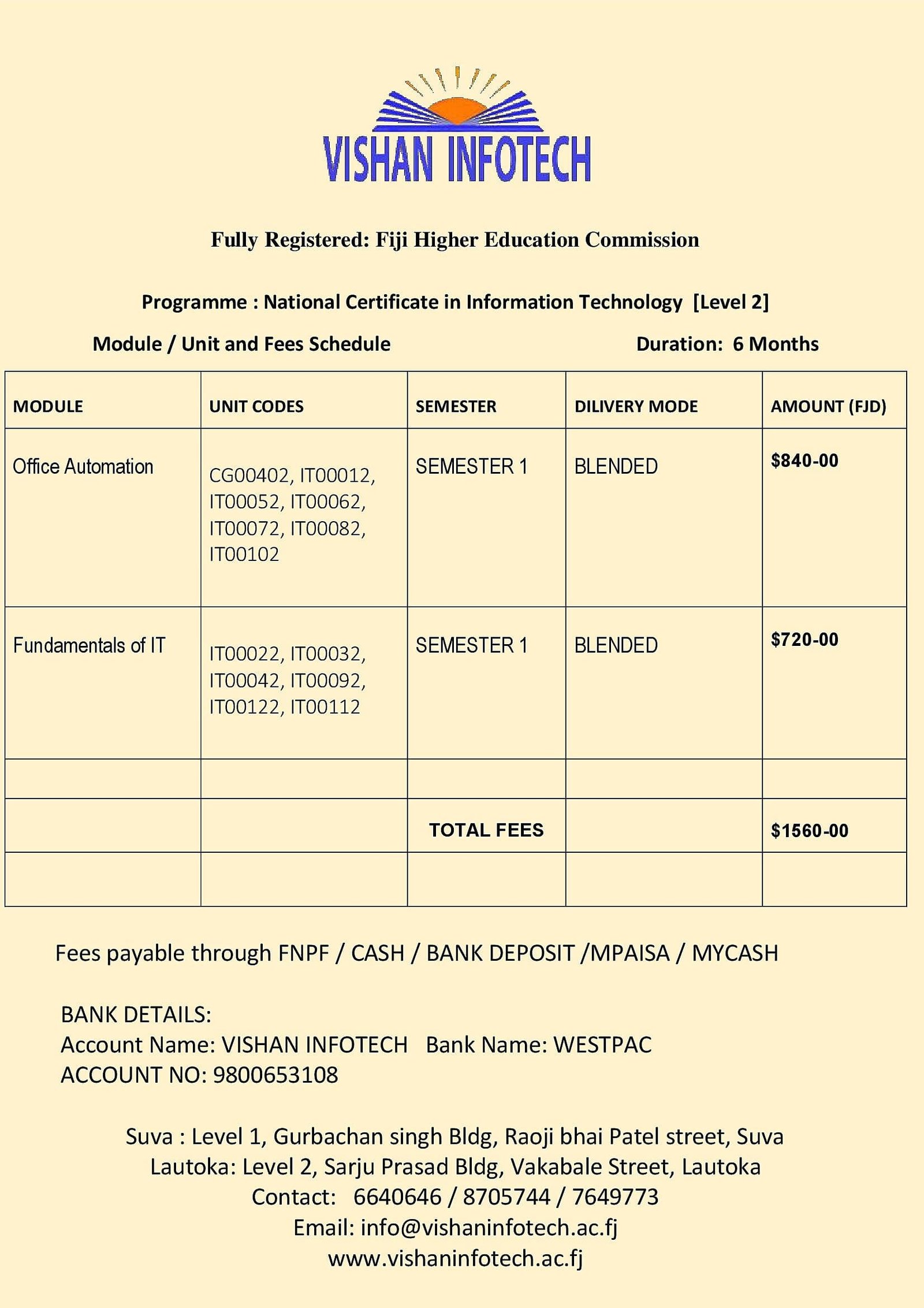 National Certificate in IT (Level 2) – Vishan Infotech